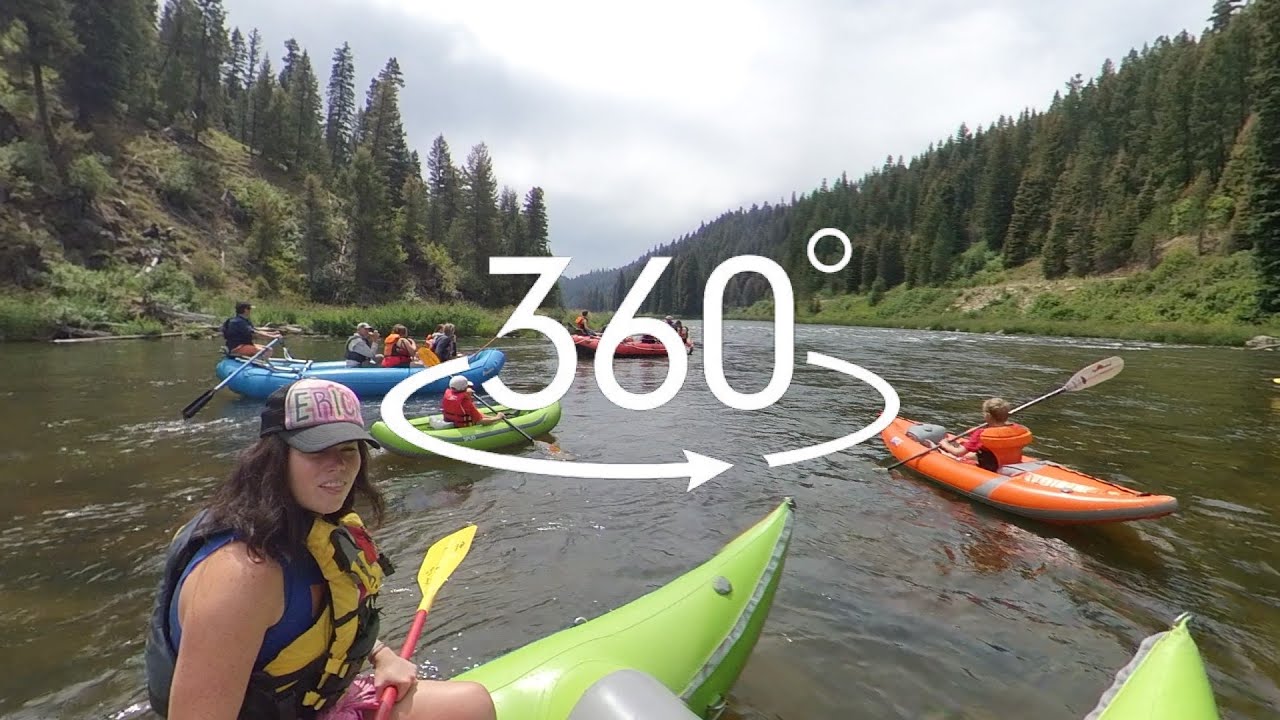 River Raft Idaho in Virtual Reality (Cabarton) - 4 riders on a shredder ...