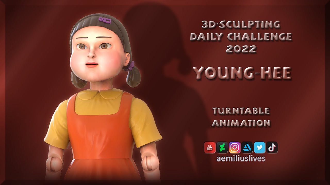 Young-hee (3D-Sculpting Daily Challenge 2022 - Day 9) - YouTube