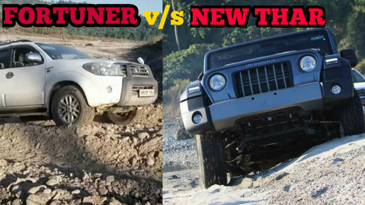 New Thar vs Fortuner climbing steep up & down competition - YouTube