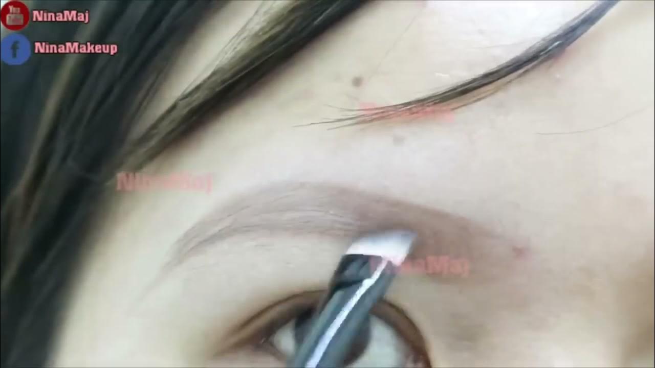 qosh boyash 2023окрашивание бровей eyebrow dyeing - YouTube