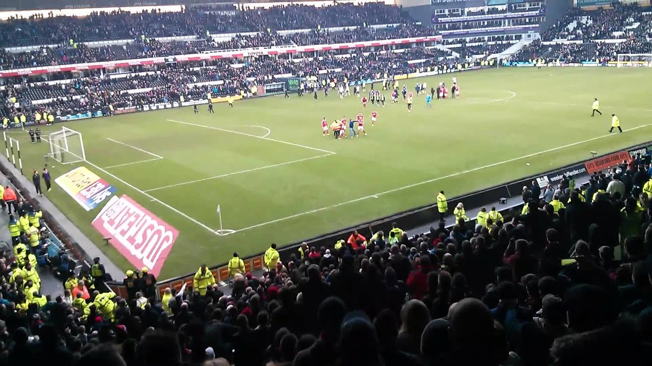 DCFC 1 NFFC 2 Celebrations from away end & Wilson assault. Forest beat ...