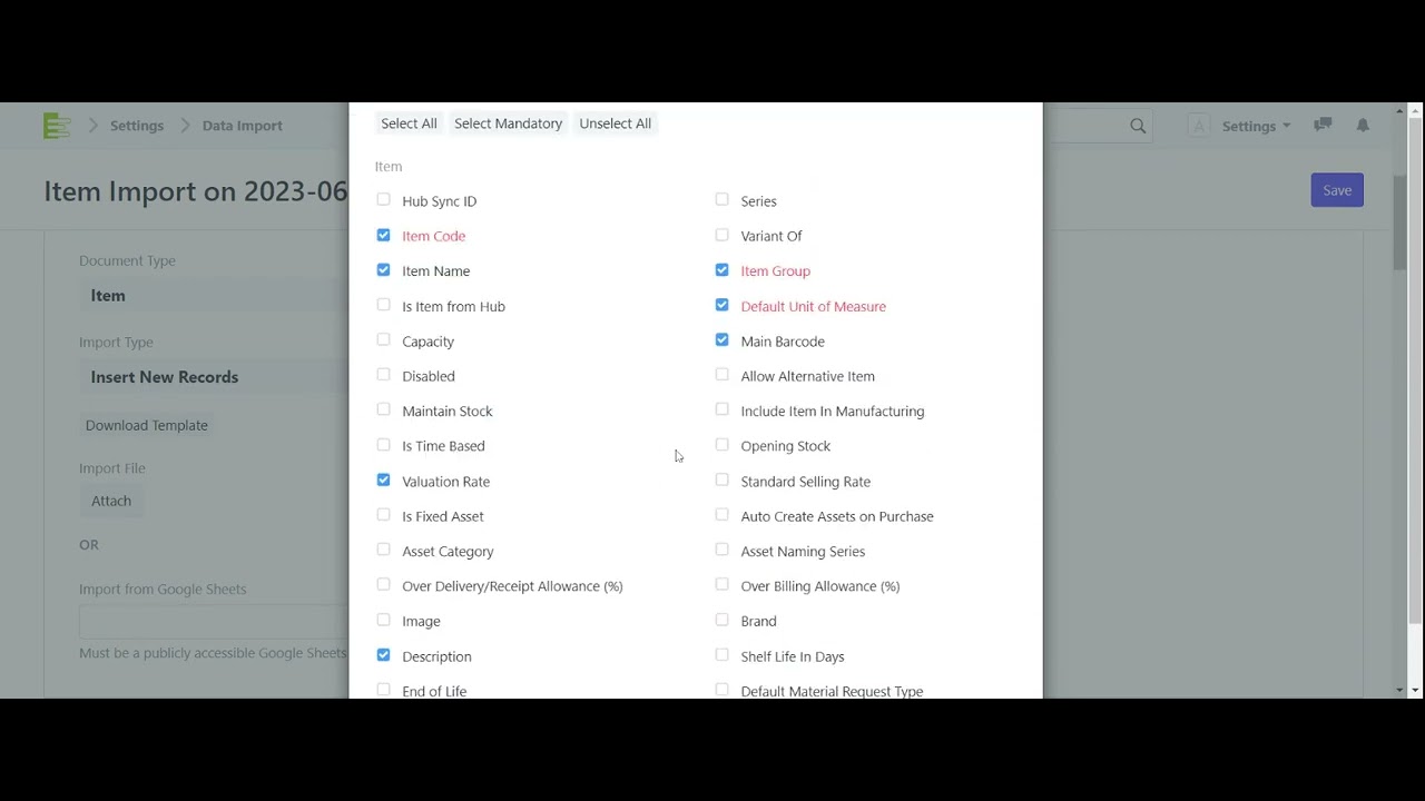 Item Data Import - YouTube