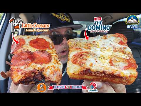 Domino's® Detroit-Style Personal-Pizza GEGEN Little Caesars® Deep Deep Dish! | theendorsement