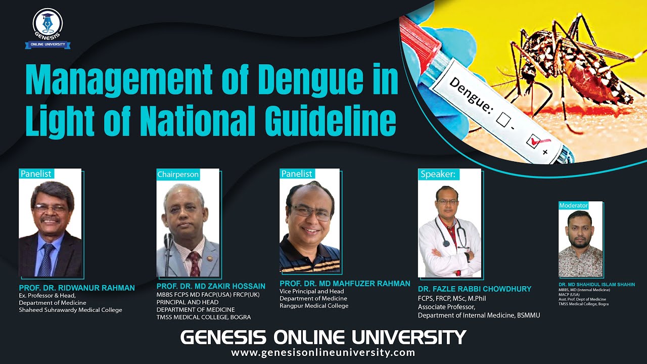 Management of Dengue in light of National Guideline || GENESIS ONLINE ...