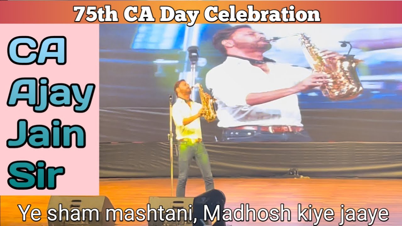 CA Ajay Jain performing on NIRC CA foundation day celebration 🎉! Ye ...