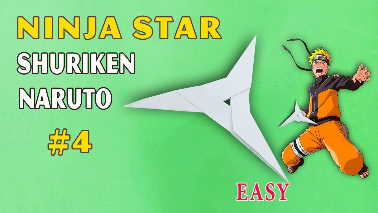 How To Make A Paper Shuriken Naruto #4 - Very Easy Origami Ninja Star ...