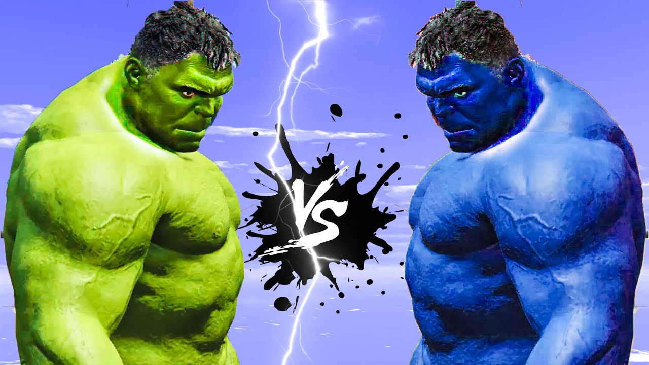 HULK VS BLUE HULK - EPIC BATTLE FIGHT - YouTube