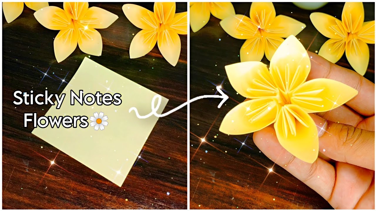 𝗘𝗮𝘀𝘆 𝗣𝗮𝗽𝗲𝗿 𝗙𝗹𝗼𝘄𝗲𝗿𝘀 𝗳𝗿𝗼𝗺 𝗦𝘁𝗶𝗰𝗸𝘆 𝗡𝗼𝘁𝗲𝘀 🌼 𝗗𝗜𝗬 𝗧𝘂𝘁𝗼𝗿𝗶𝗮𝗹 - YouTube