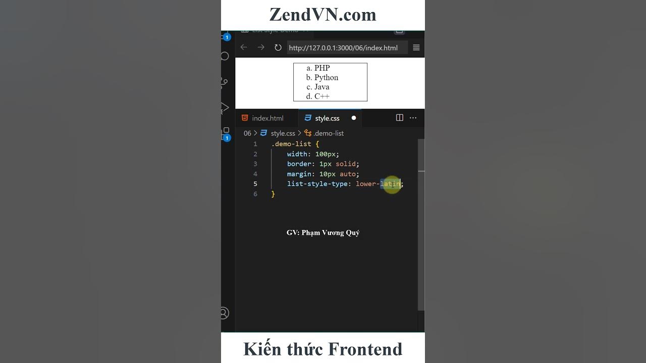 Học Frontend - 08 - List style type ol #frontend #hocfrontend #css #html #laptrinh #hoclaptrinh ...