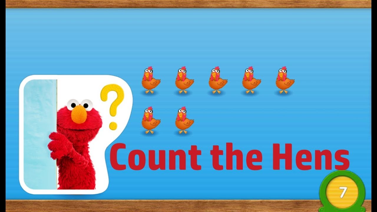 Elmo Loves 123s #Learn Number 7/ Count The Hens / Nice Game For Kids ...