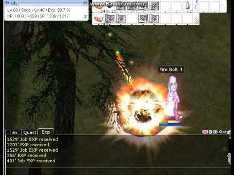 Ragnarok Online Europa - Sage 88 link Fire Bolt Louyang - YouTube