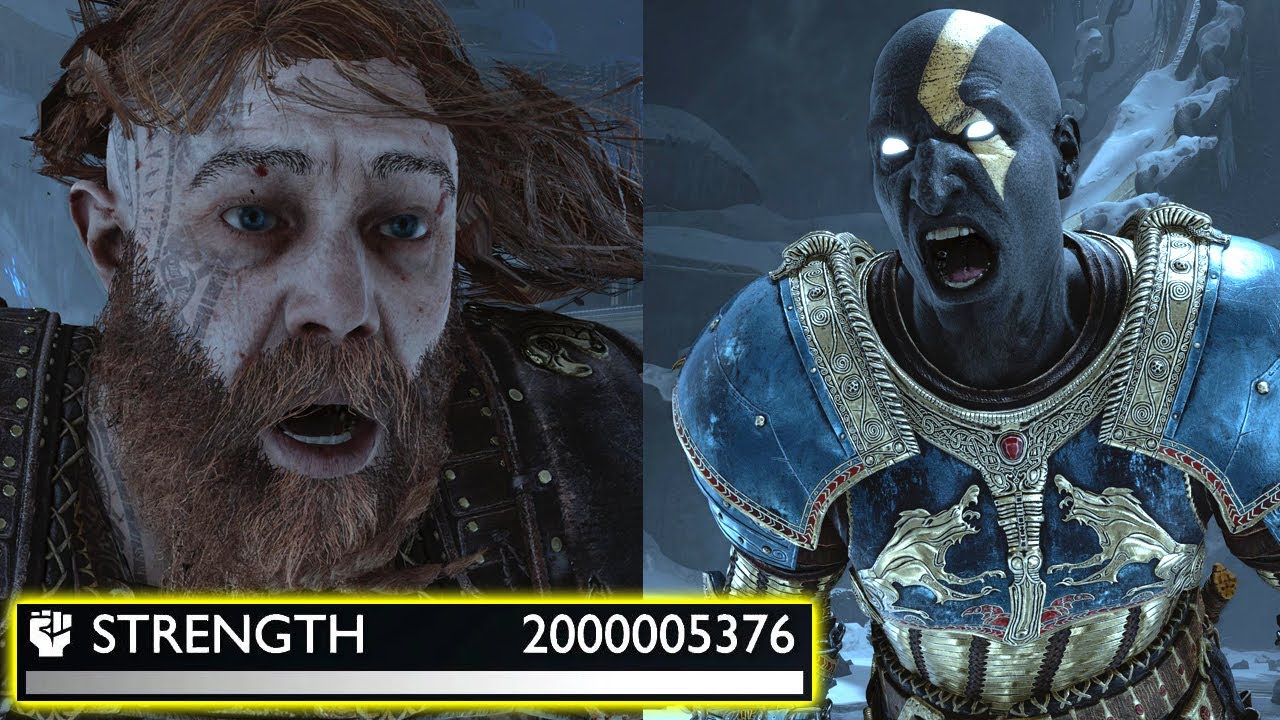 2 BILLIONS STATS Dark Kratos Tyr Armor VS Thor [GOD MODE MODDED STATS ...