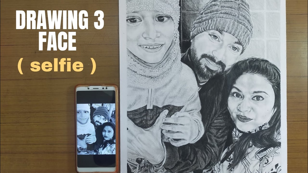 HOW TO DRAW REALISTIC FACE ||( TIME LAPSE DRAWING ) || PENCIL AND ...