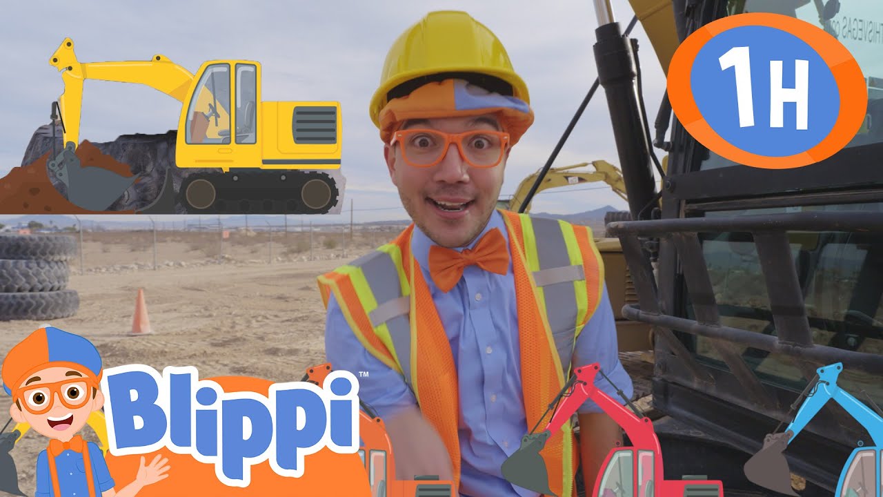 Wheels on the Excavator | Blippi | 🚌Wheels on the BUS Songs! | 🚌Nursery ...
