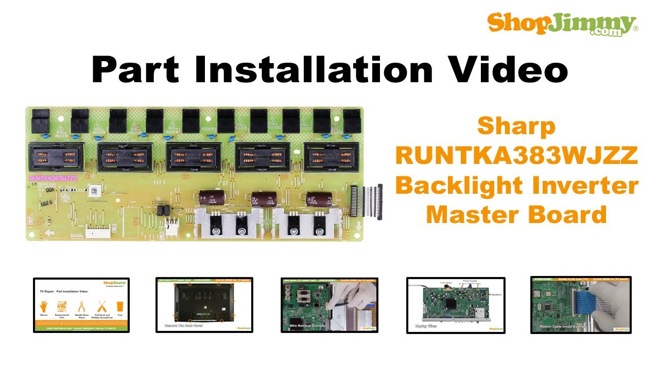 Easy Sharp RUNTKA383WJZZ Backlight Inverter Master Boards Replacement ...
