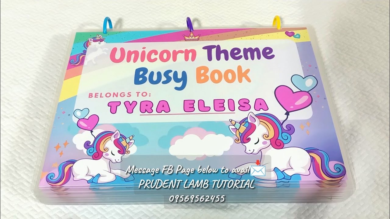 UNICORN THEMED BUSY BOOKS|KIDS ACTIVITY|LEARNING FOR KIDS|FINE MOTOR ...