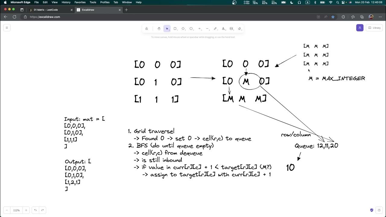 LC in JS: 542. 01 Matrix [Graph] - YouTube