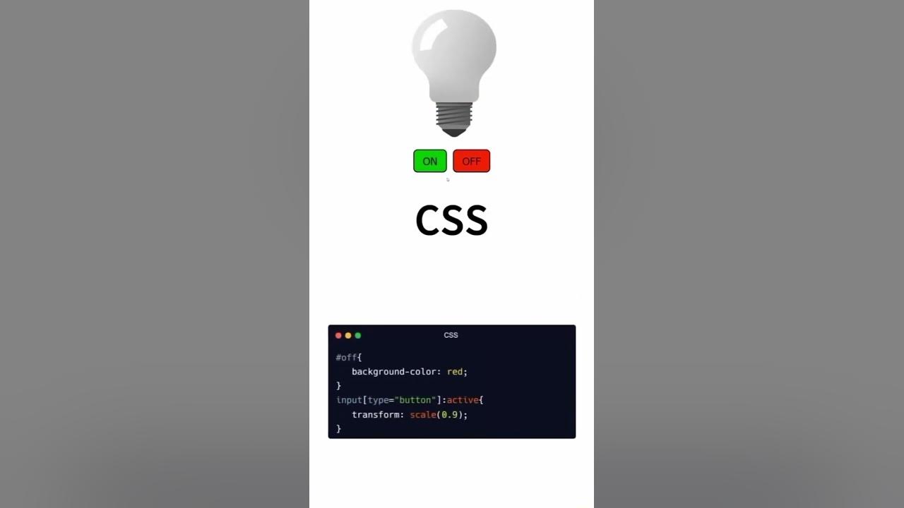 Light Bulb Using Html Css And Javascript Coding Javascript 1306