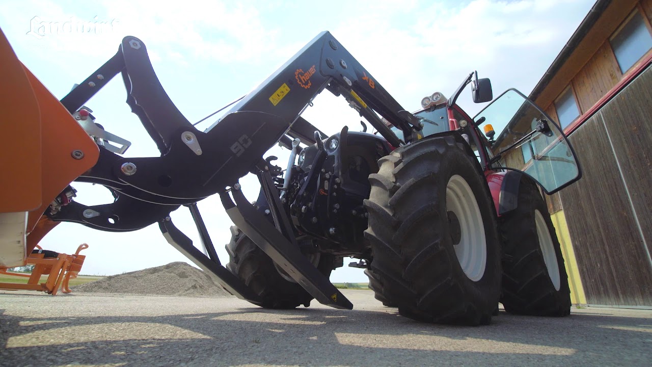 Hauer front loader XB Bionic tested in practice - YouTube