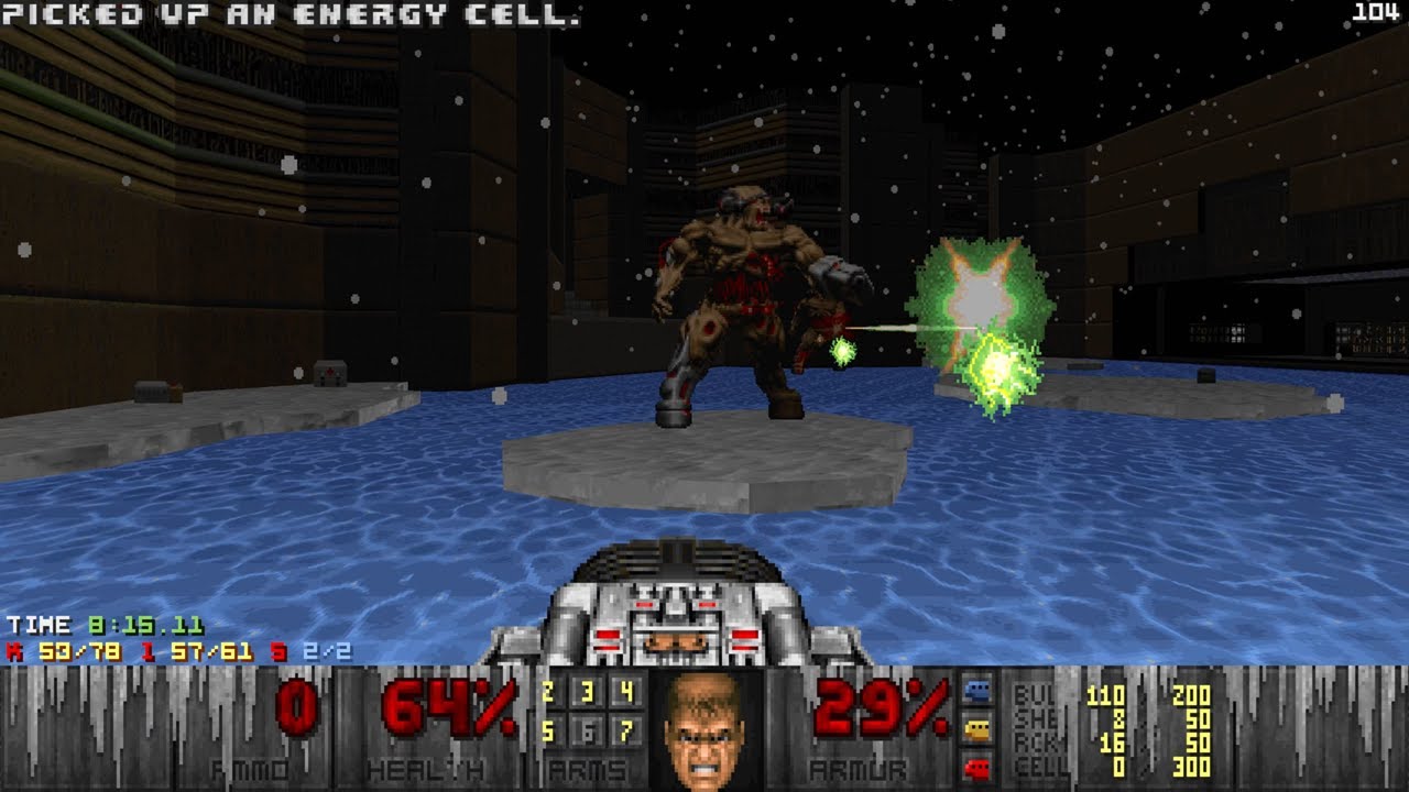 Doom 2 - Snow Way Home (Map 5: The Fringe): UV-Max (Map Author: A2Rob ...