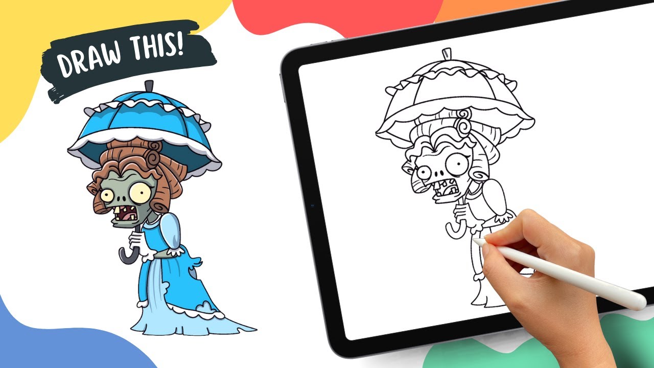 Parasol Zombie | Plants vs. Zombies Drawing Cartoon - YouTube