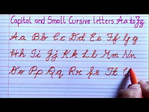 How to write Capital and Small Cursive letters Aa to Zz, Cursive ...