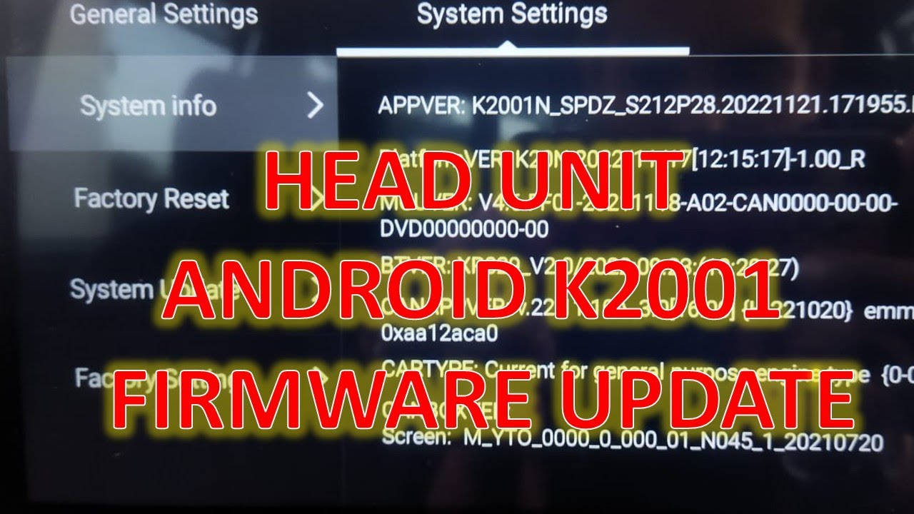 [ROM Update] Kumpulan Firmware Head Unit Android K2001 dan tutorial ...