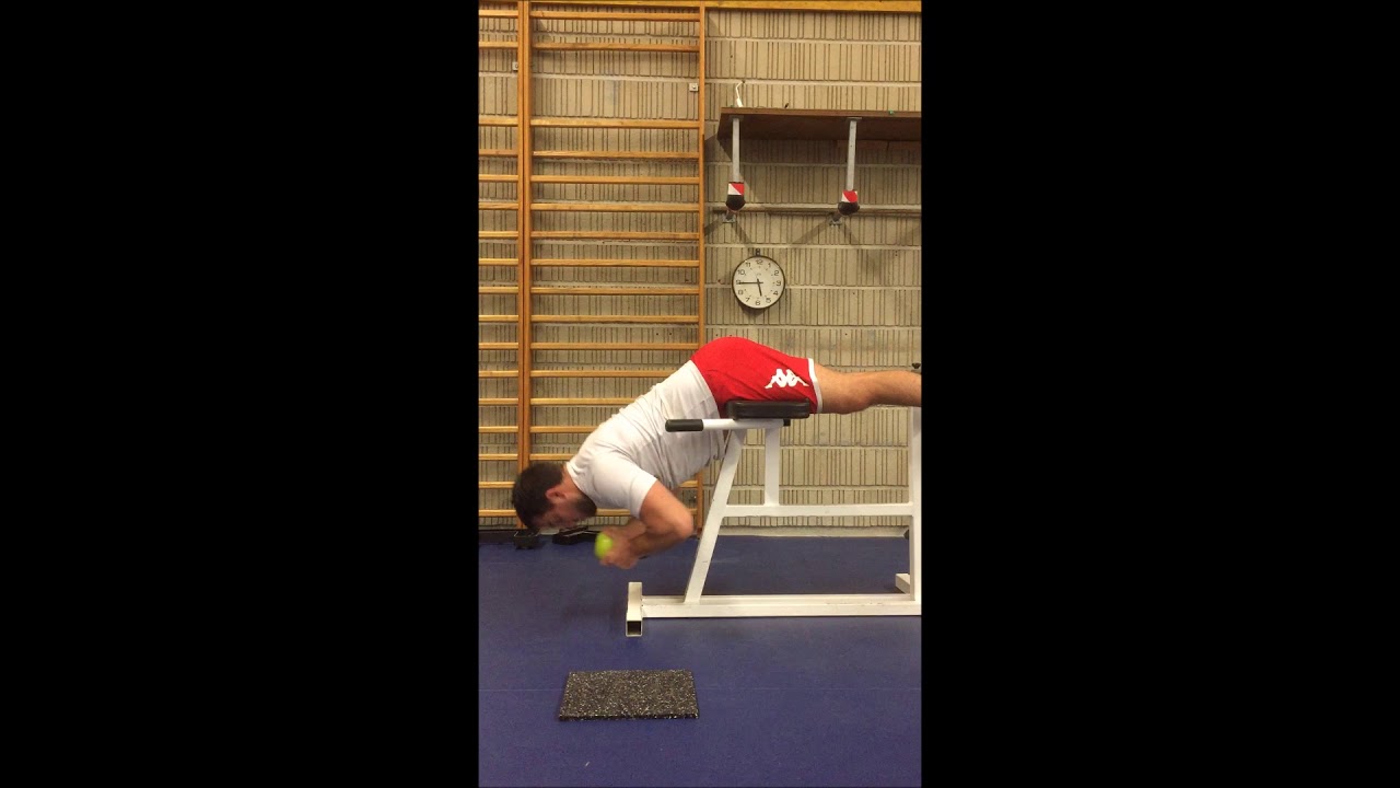 Back extensions with arm extension - YouTube