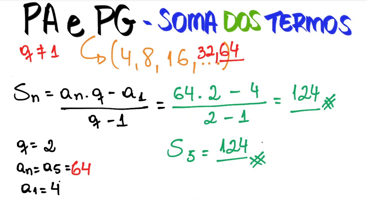 PA e PG - Soma dos Termos. (Respire, o assunto é tranquilo). - YouTube
