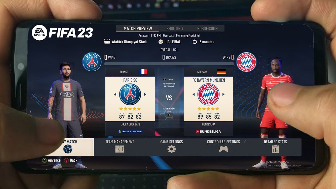 FIFA 23 Emulator On Mobile - PSG vs Bayern UCL Match Gameplay Android ...