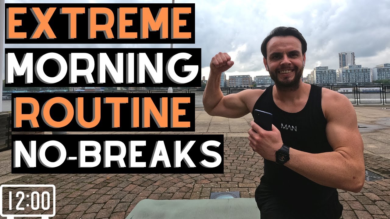 12 Minute Extreme Morning Routine (No Equipment) No Breaks Follow Along ...