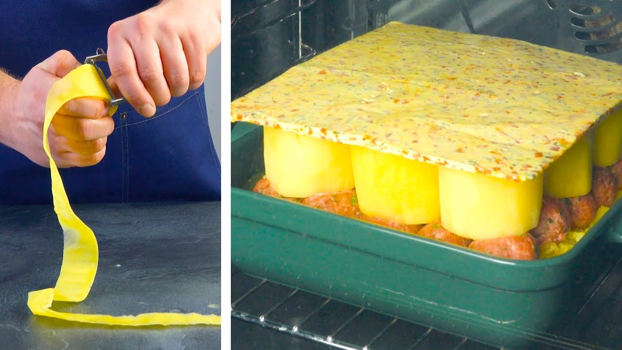 Peel 9 Raw Potatoes Into Ribbons & Roll Them Up Like Butter! - YouTube