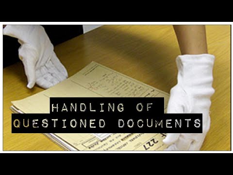 Handling of Questioned Document || Handling of Torn & Wet Documents ...