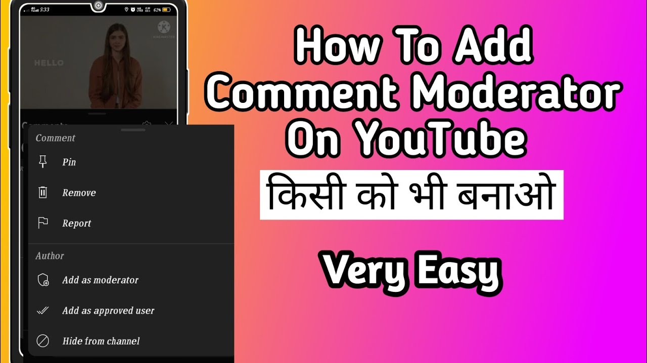 How to add comment moderator in youtube || How to make moderator - YouTube