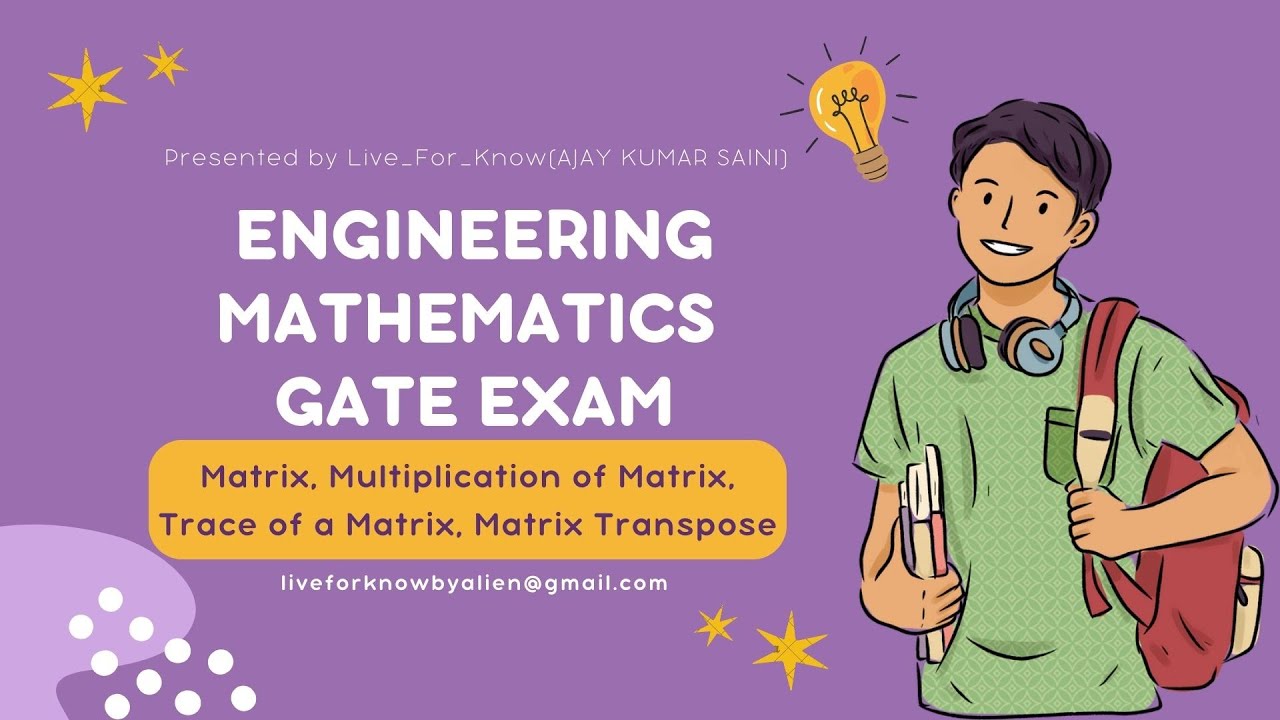 GATE 8-Maths | ENGINEERING MATHEMATICS | MATRIX | GATE Complete Guide ...