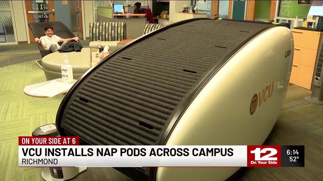 VCU installs nap pods on campus: ‘I really needed this’ - YouTube