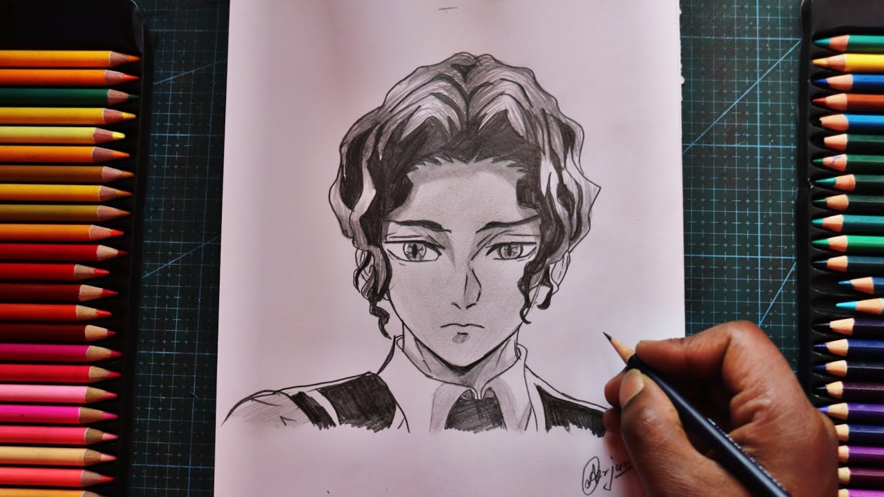 How To Draw Muzan Kibutsuji || Demon Slayer || Anime Drawing Step By ...