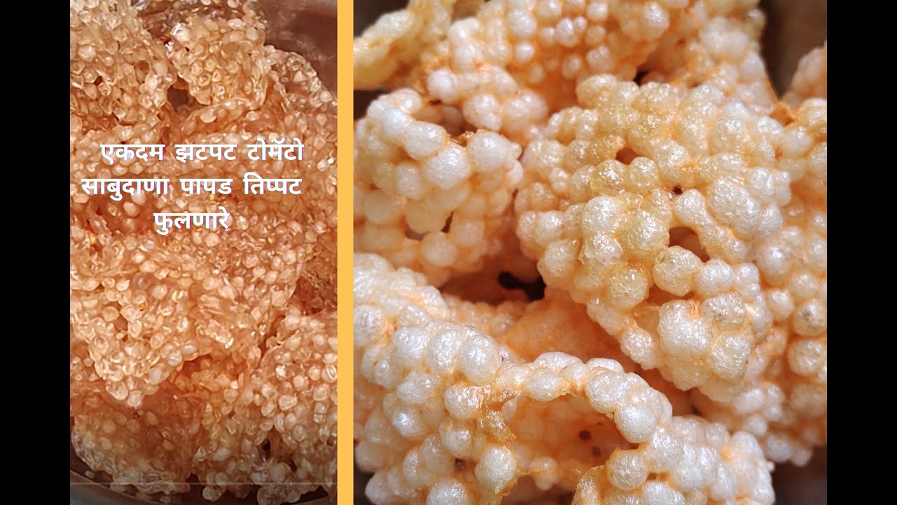 टोमॅटो साबुदाणा पापड | Tomato Sago Papad | How to make Papad at home ...
