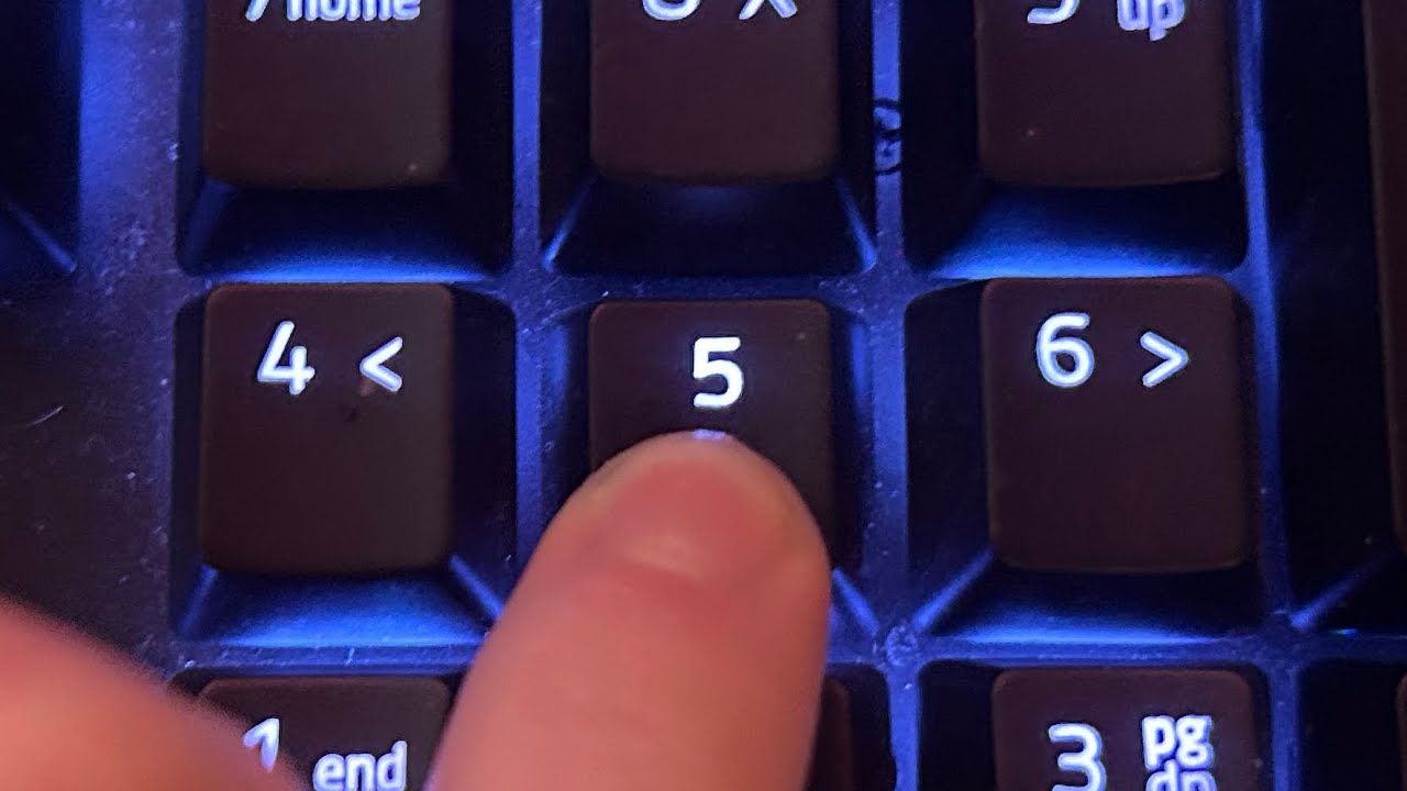 Pressing num 5 on my keyboard - YouTube