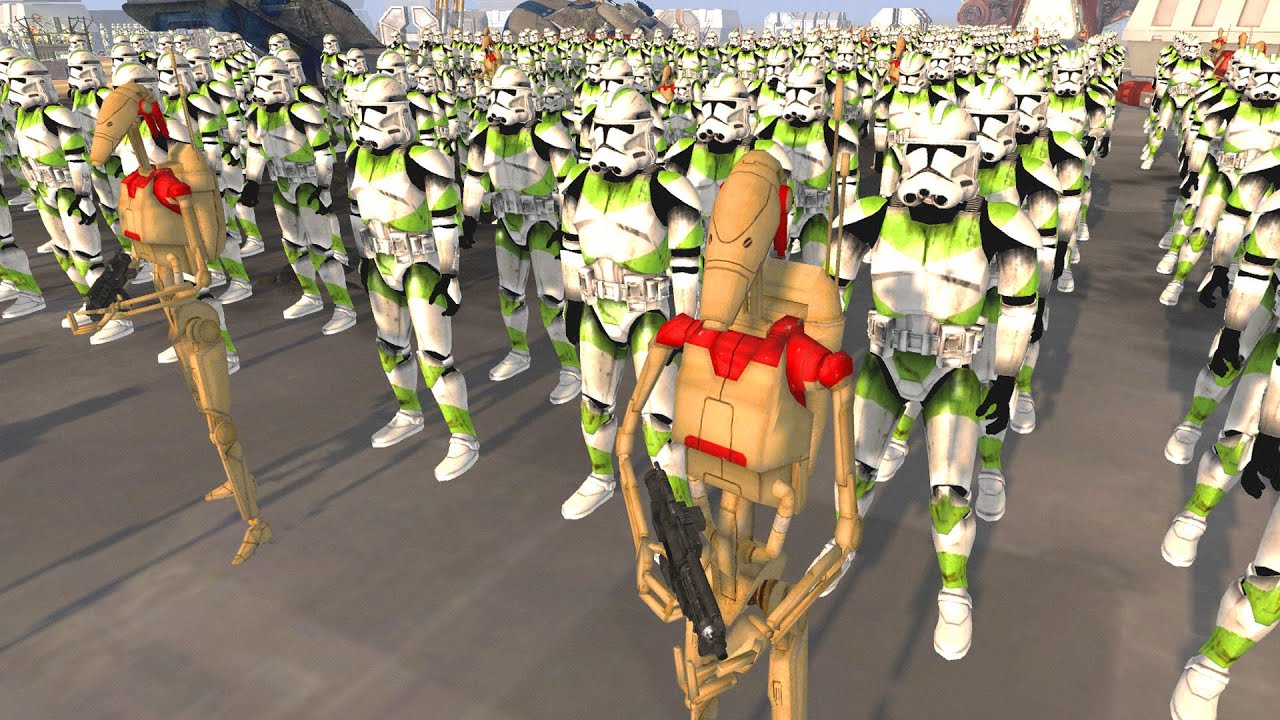 LARGEST Clone Army DEATH MARCH Ever! - Men of War: Star Wars Mod Battle ...