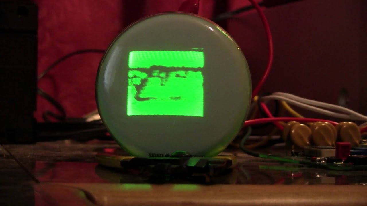 The Tiny TV adapter for the CRT driver board - YouTube