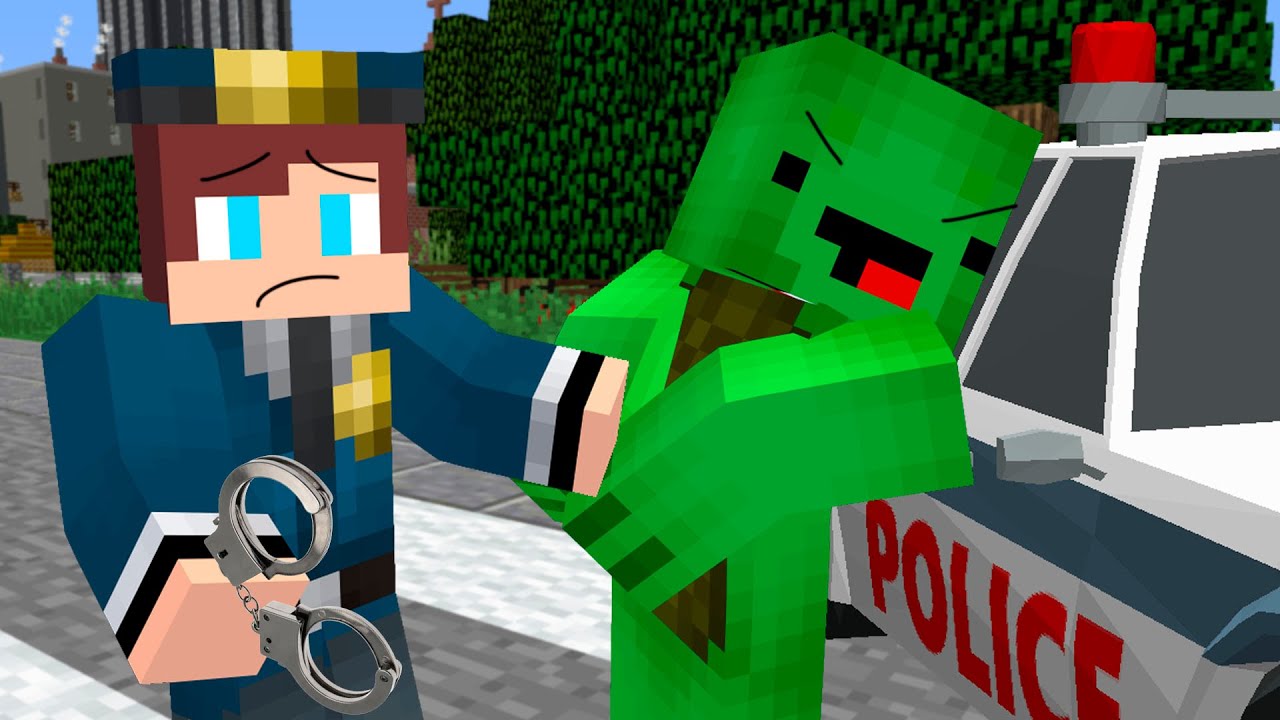 Policeman Jj Caught Mikey Criminal In Minecraft Maizen Youtube