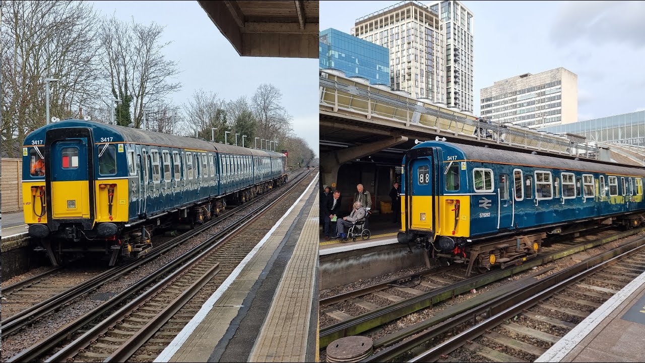 Class 423 '4VEP' (423417 / 3417) returns to the mainline & London ...