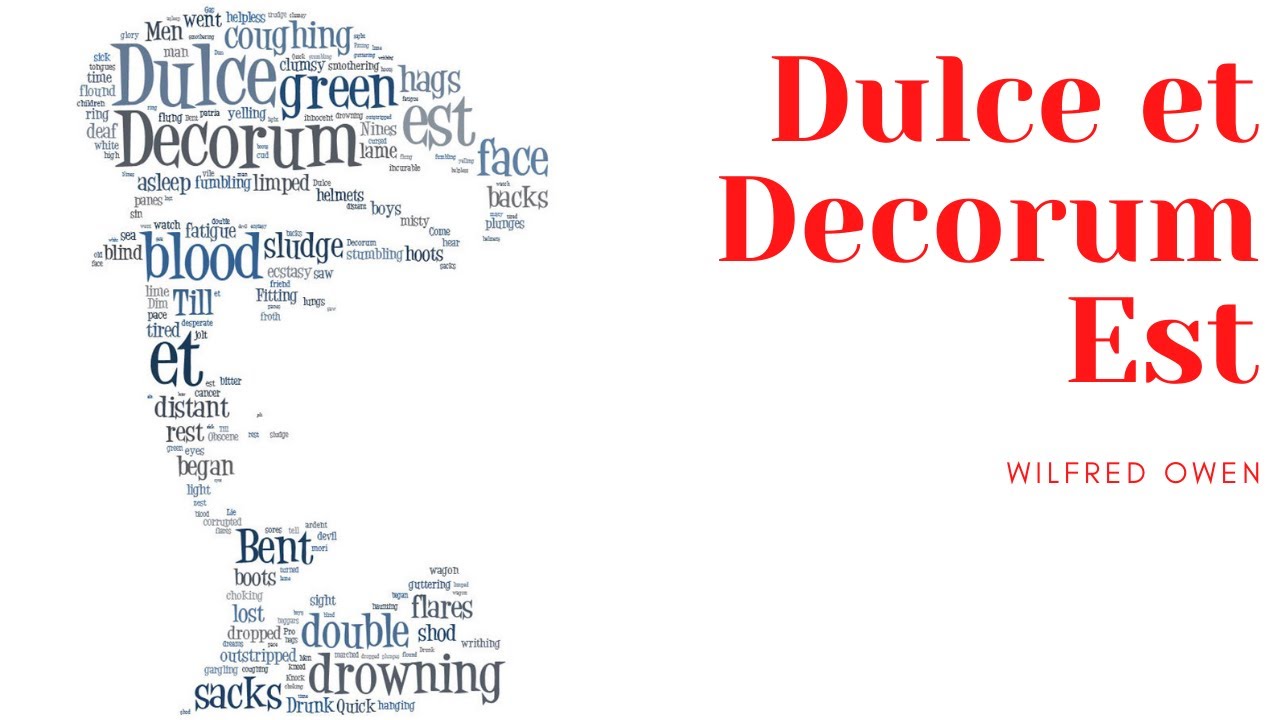 Wilfred Owen Dulce et Decorum Est / Poems from the Great War - YouTube