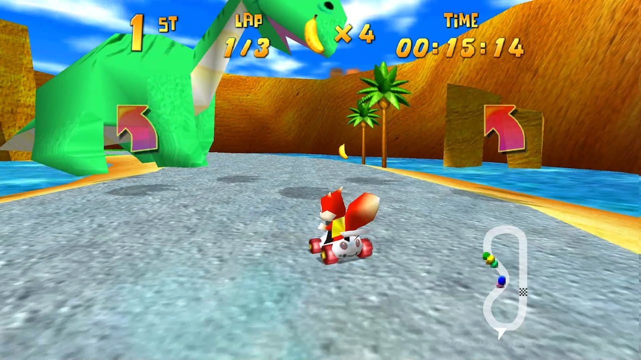 Diddy Kong Racing HD - Ancient Lake - YouTube