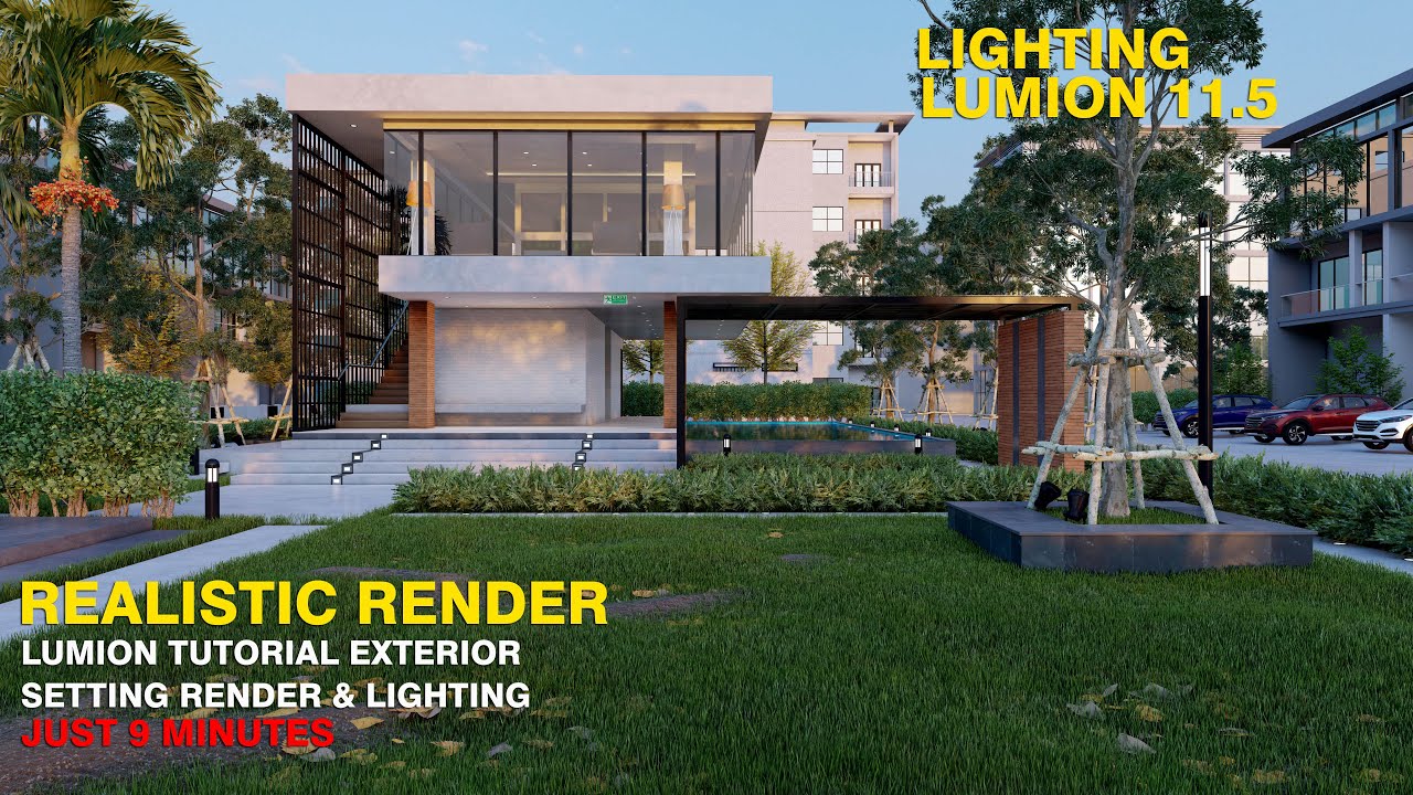 Tutorial Lumion 11.5 - Tutorial 43 - Render Setting & Lighting Exterior ...