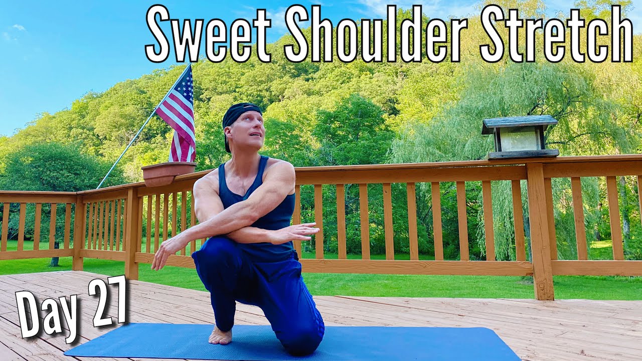 Day 27 - Shoulder Release Stretch - 30 Days of Morning Yoga - YouTube