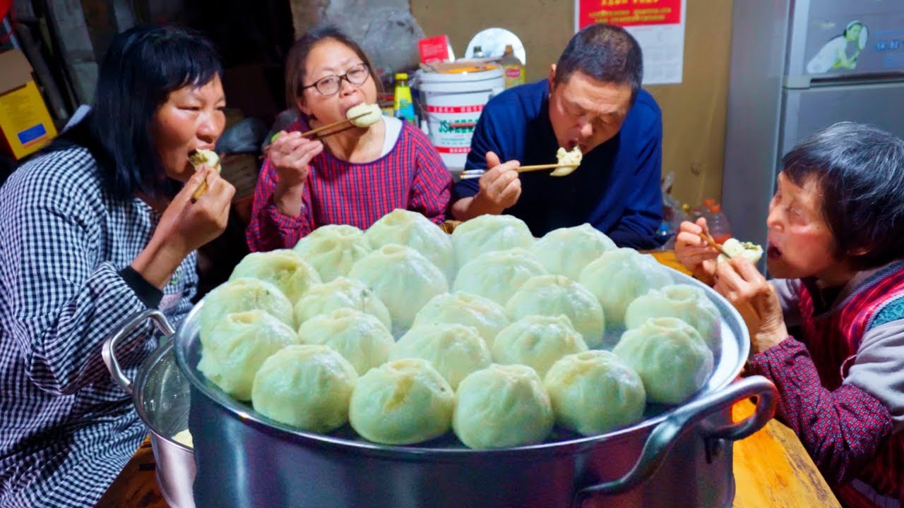 Ancestors' Recipe of Chinese Bao | Village Market | Traditional Rural ...