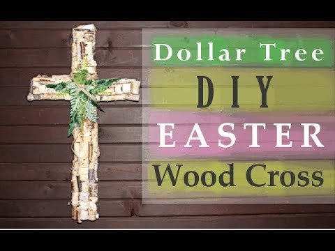 Dollar Tree DIY Easter Cross - YouTube