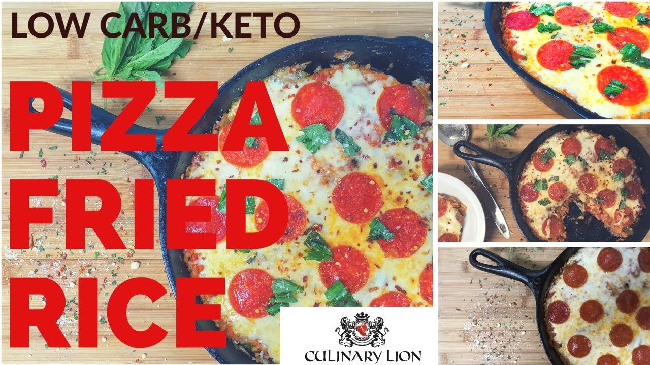 Pizza Fried Rice Low Carb/Keto - YouTube